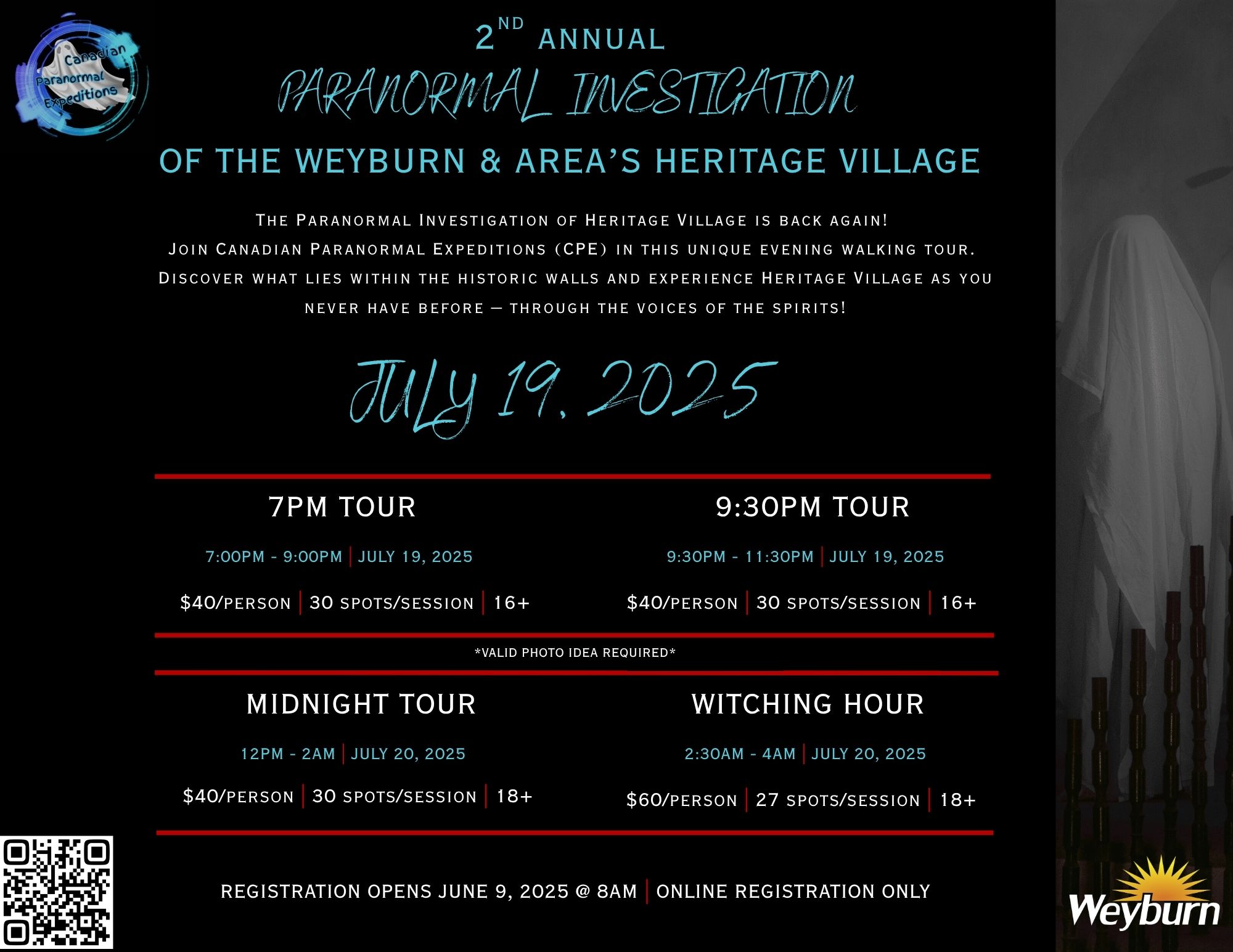 UPDATE: Paranormal Investigation rescheduled for Aug. 23 - Weyburn, Saskatchewan